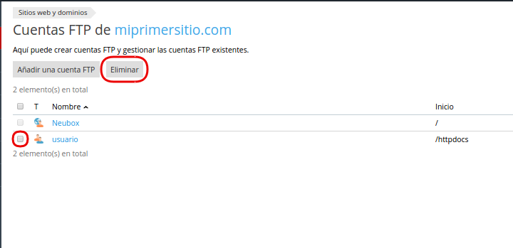 ¿Cómo crear cuentas de usuario FTP desde Plesk? - Tutoriales Neubox